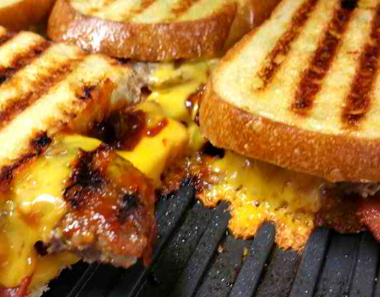 Meatloaf Panini with Bacon - when cow & pig meet